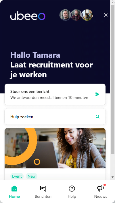 Livechat support - Ubeeo