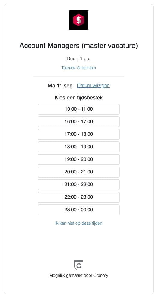 Schedule interviews - Ubeeo